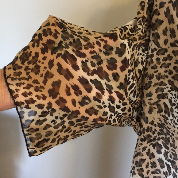 Jackets & Coats | Stylish Stripe Leopard Mixed Print Duster Sz 1x ...
